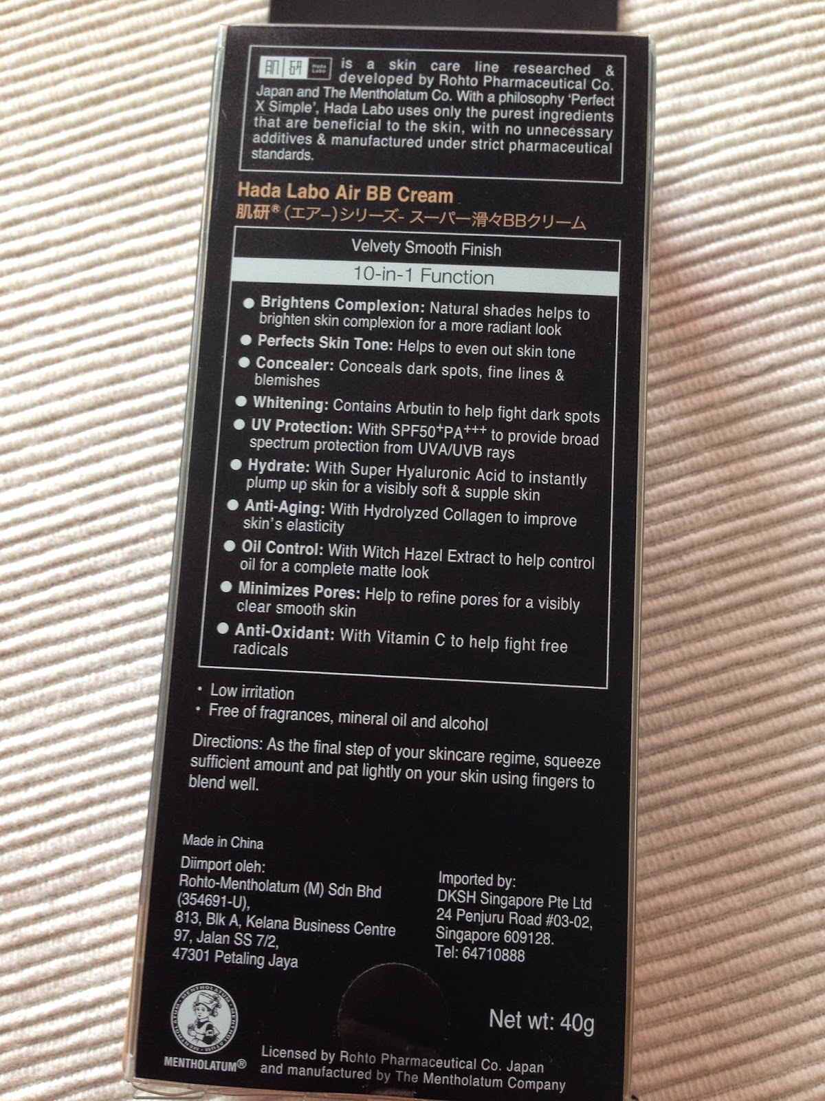 REVIEW: Hada Labo 10-in-1 Function Air BB Cream‎ SPF50+PA ...